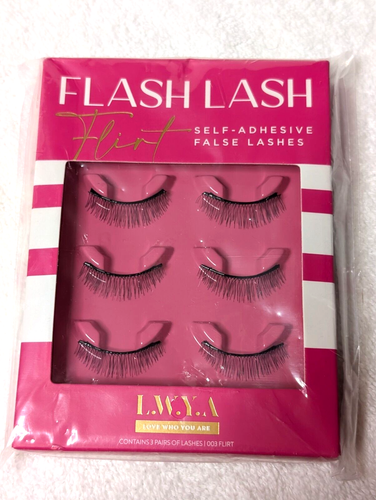 LWYA Flash Lash -FLIRT- (3 pairs) Self-adhesive False Lashes New | eBay