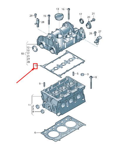 NEW VW TOURAN 5T CYLINDER HEAD COVER GASKET 04C103483G | eBay