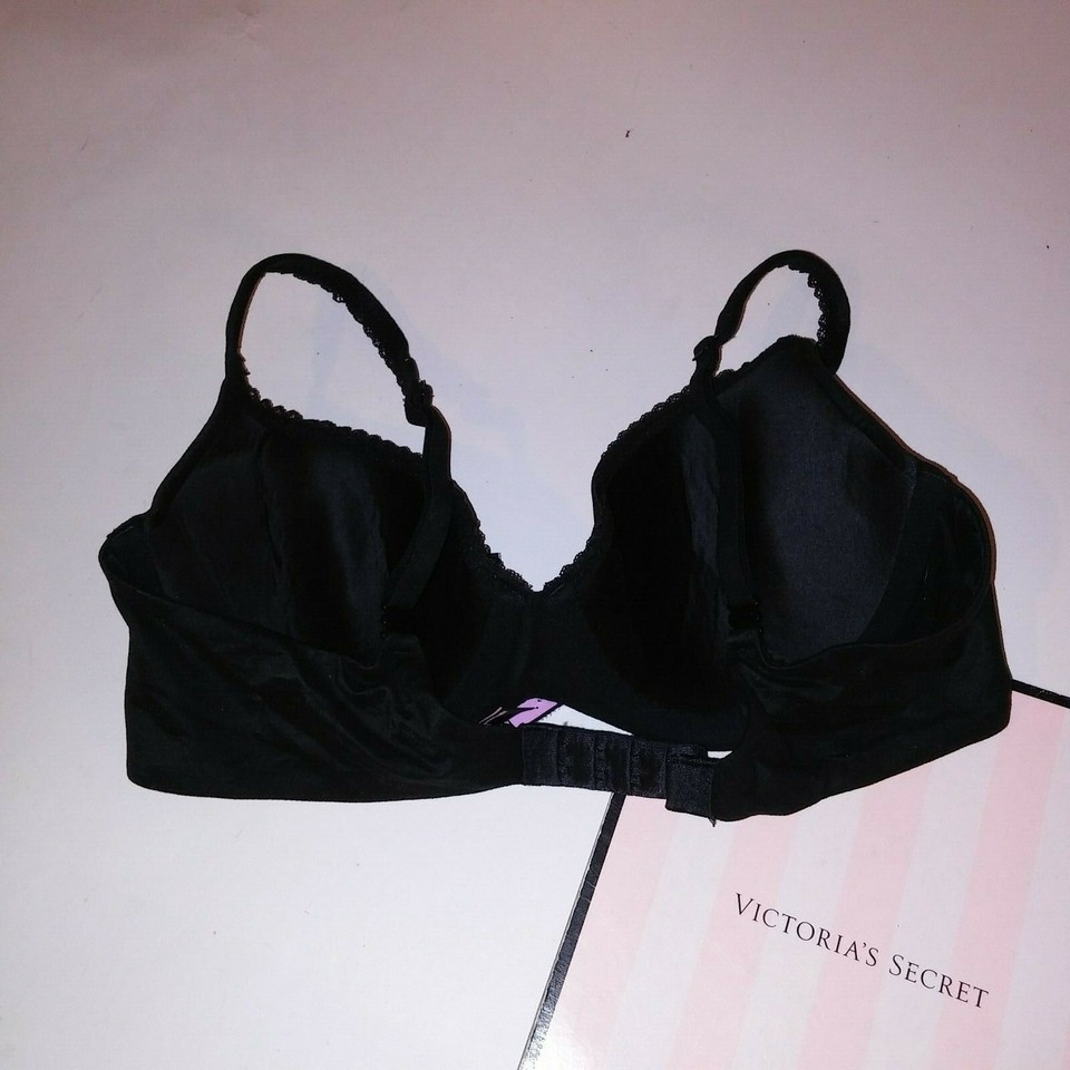 Victoria Secret Bra 34C Lined Demi Black Body by Victoria Solid Lined ...