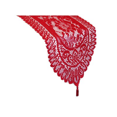 Logan Red Lace Table Runner with Tassle 33 x 180 cm | eBay