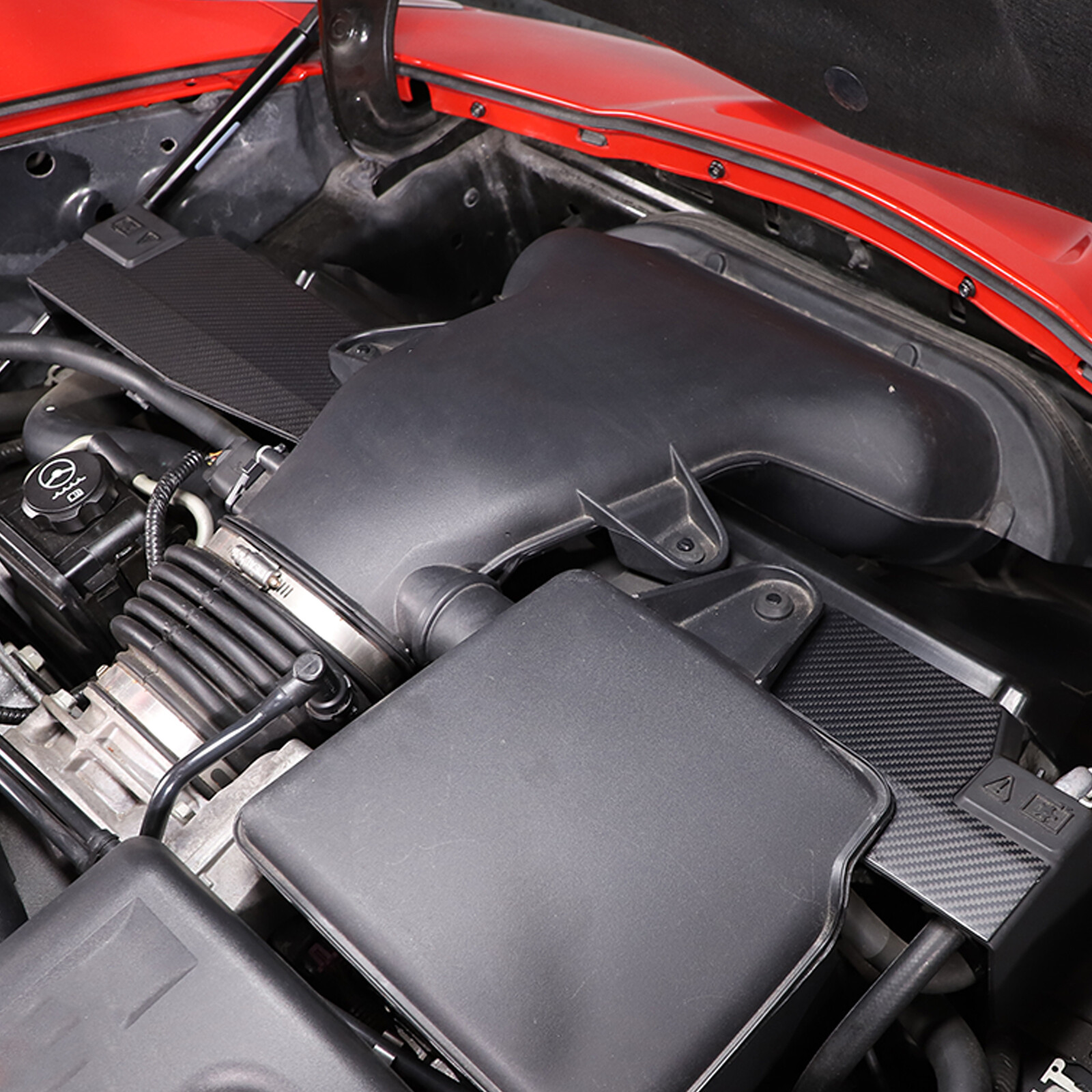 Matte Carbon Fiber Air Filter Baffle Both Sides LS3 Engine Trim For ...