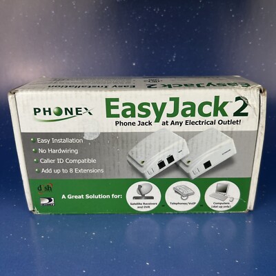 Phonex PX211D Easy Jack 2 Phone Jack At Any Electrical Outlet | eBay