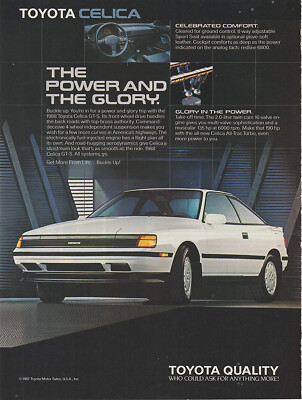 1988 Toyota Celica GT-S - "The Power And The Glory" - Magazine Print Ad ...