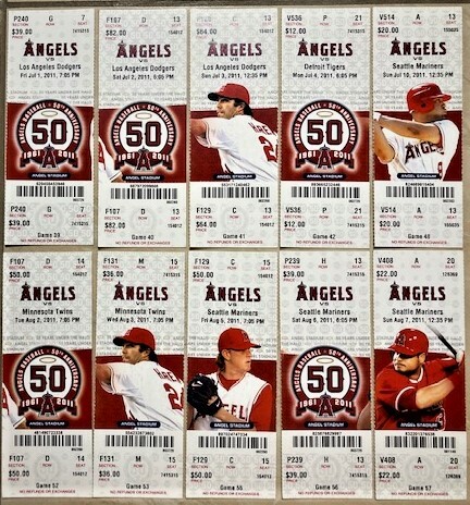 2011 Los Angeles Angels MLB Ticket Stubs-One Ticket-SEE LISTING | eBay
