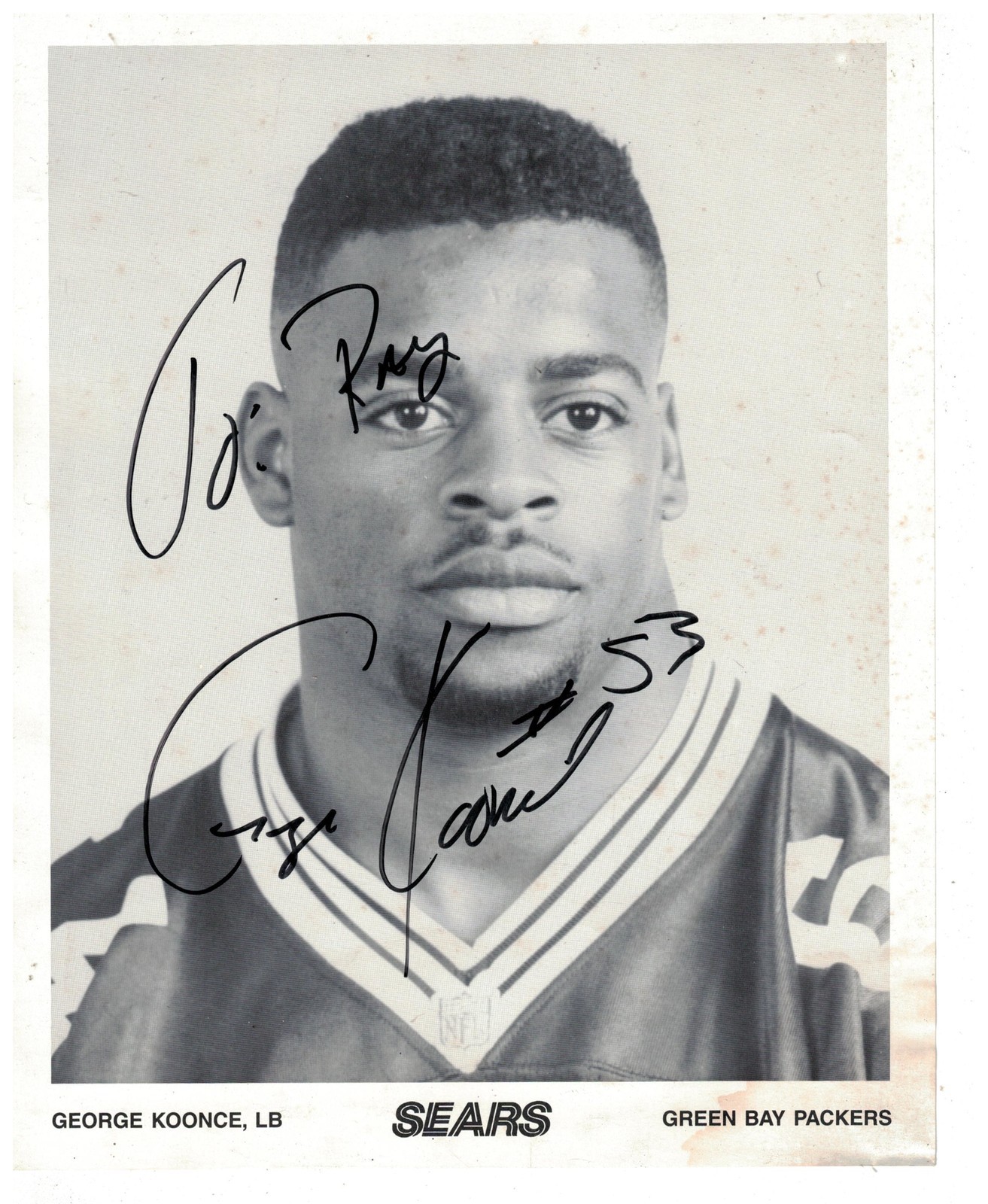 1990s Signed Sears / Green Bay Packer Photo George Koonce | eBay