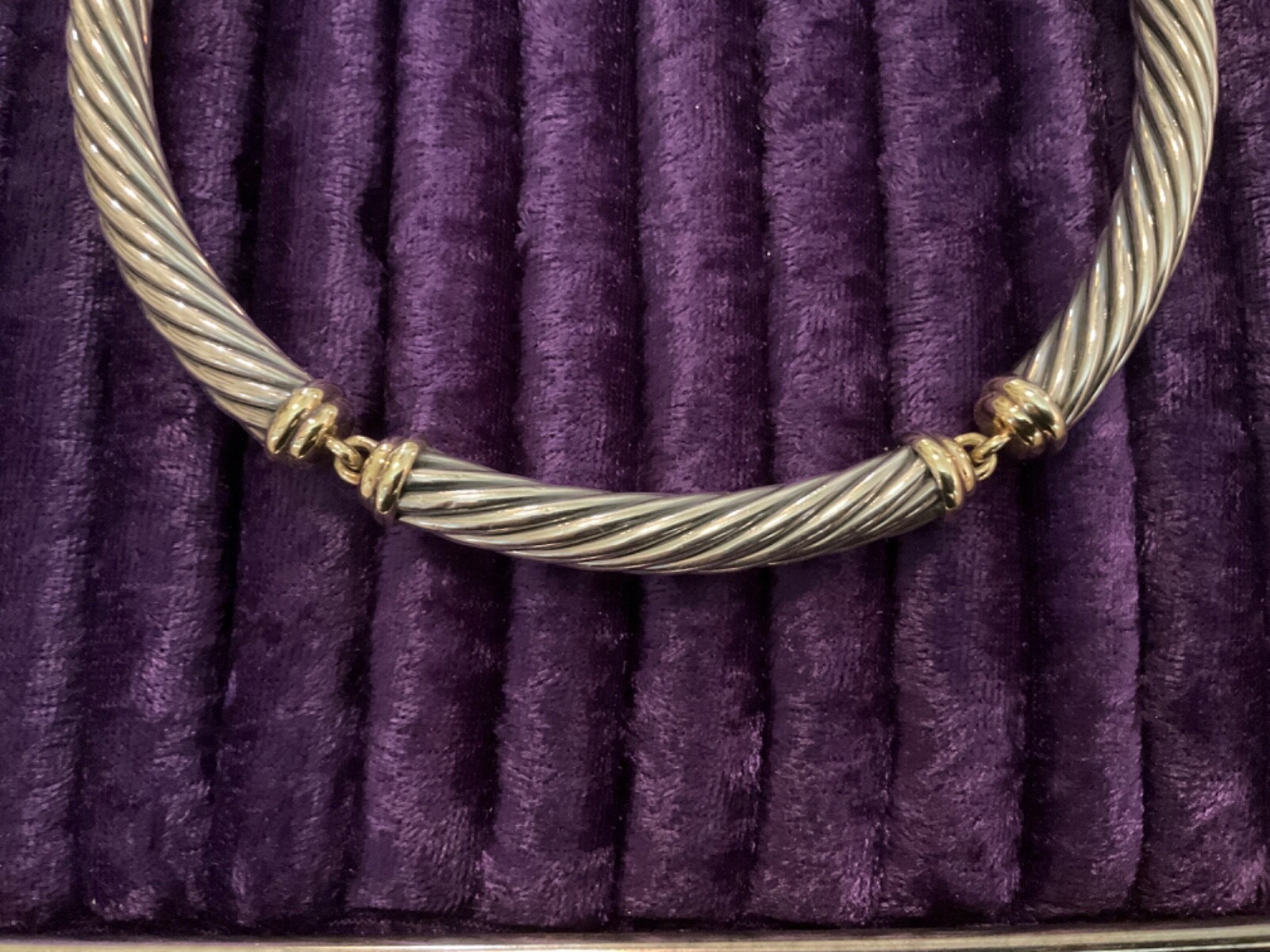 Authentic DAVID YURMAN Metro Sterling Silver 14K Gol… - Gem