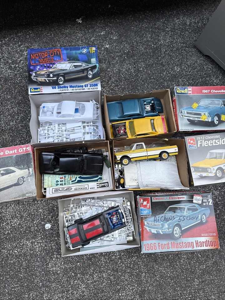 1966 Shelby Ford Mustang, 1967 Chevelle, Etc 1/24 Scale Plastic Model ...