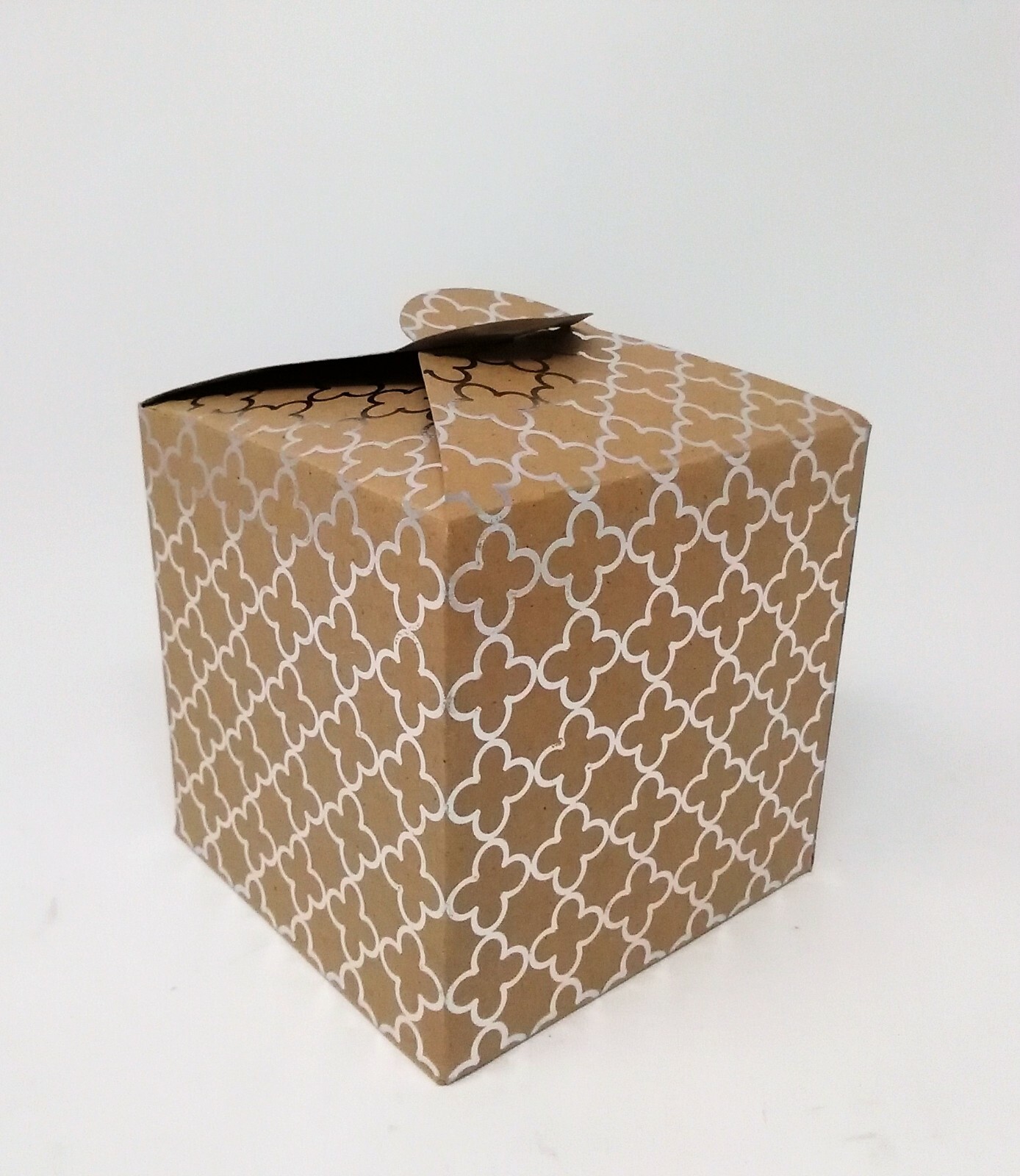 3 Moroccan Gift Boxes - Craft Paper w/ Silver Quatrefoil Lattice ...