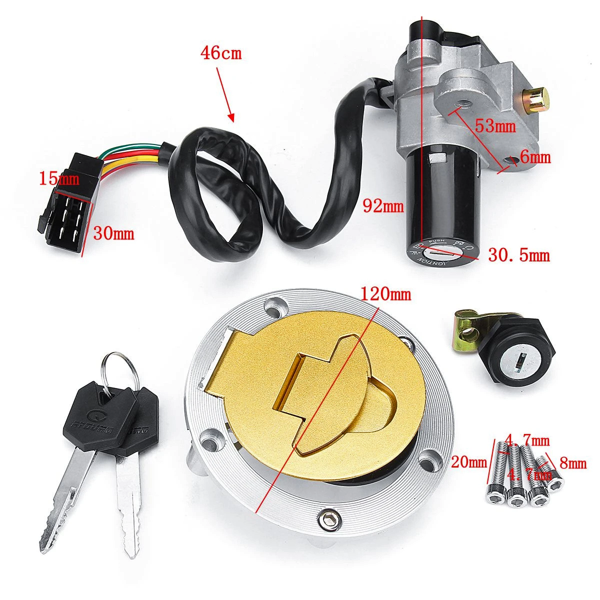 Ignition Switch Lock & Fuel Gas Cap Key Set Fit For Ducati ST2 98-03 ...