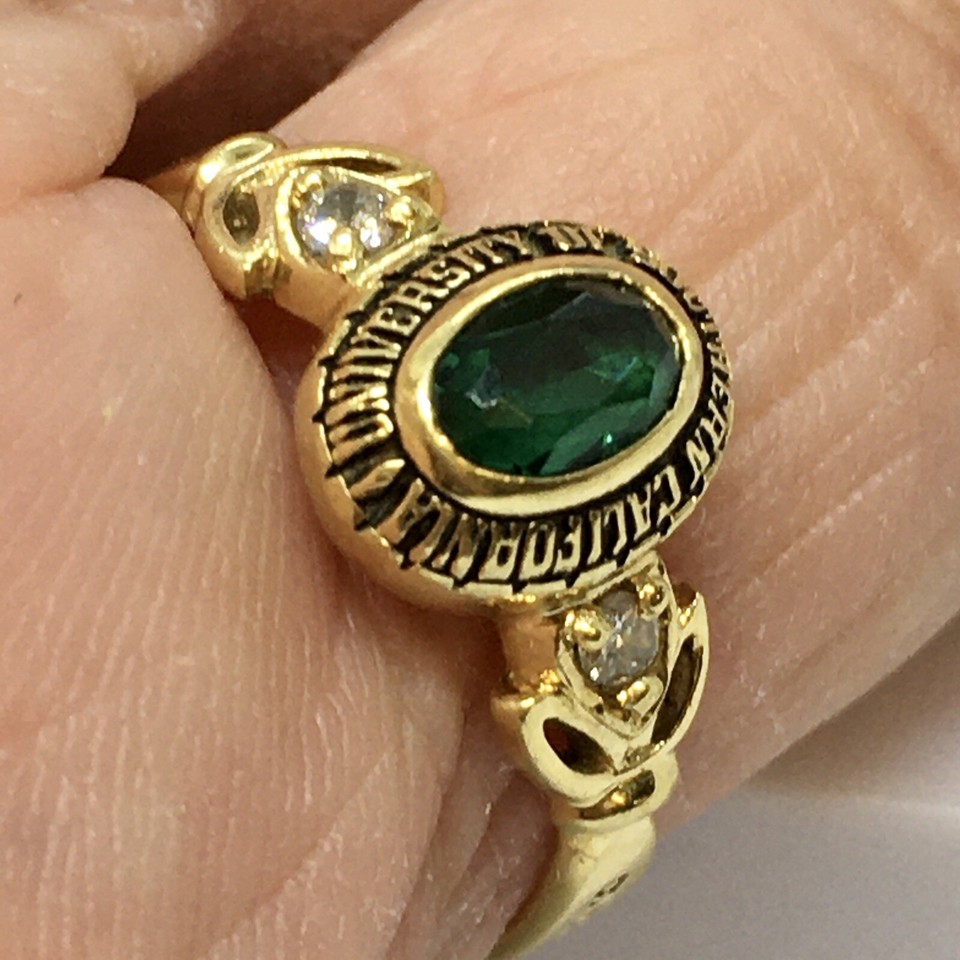 18K USC University of Southern Calif Class Ring 1990 Vintage 2.8 Gram ...