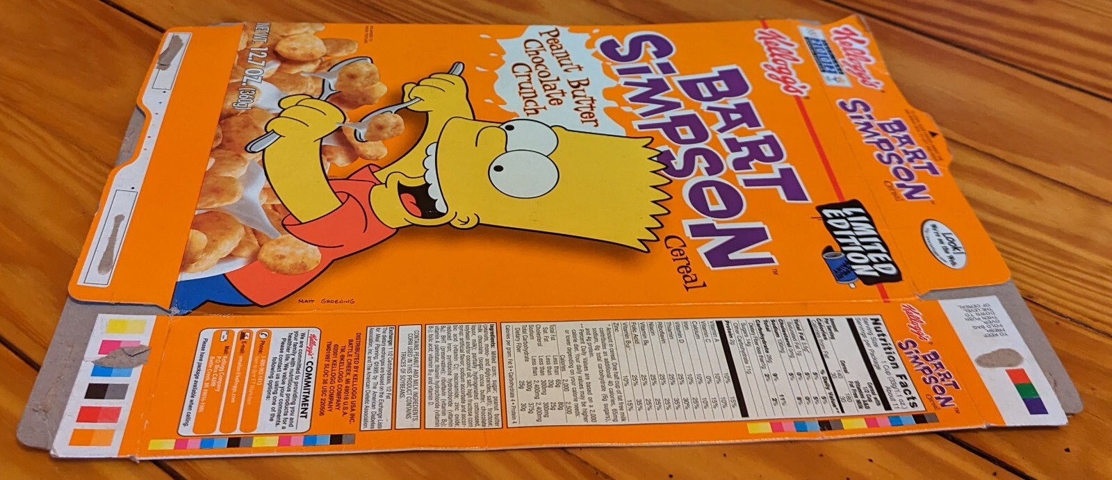 2002 Kellogg's Bart Simpson Peanut Butter Chocolate Crunch L.E. Empty ...
