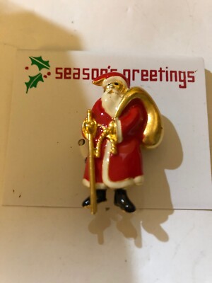 Santa Brooch Pin | eBay