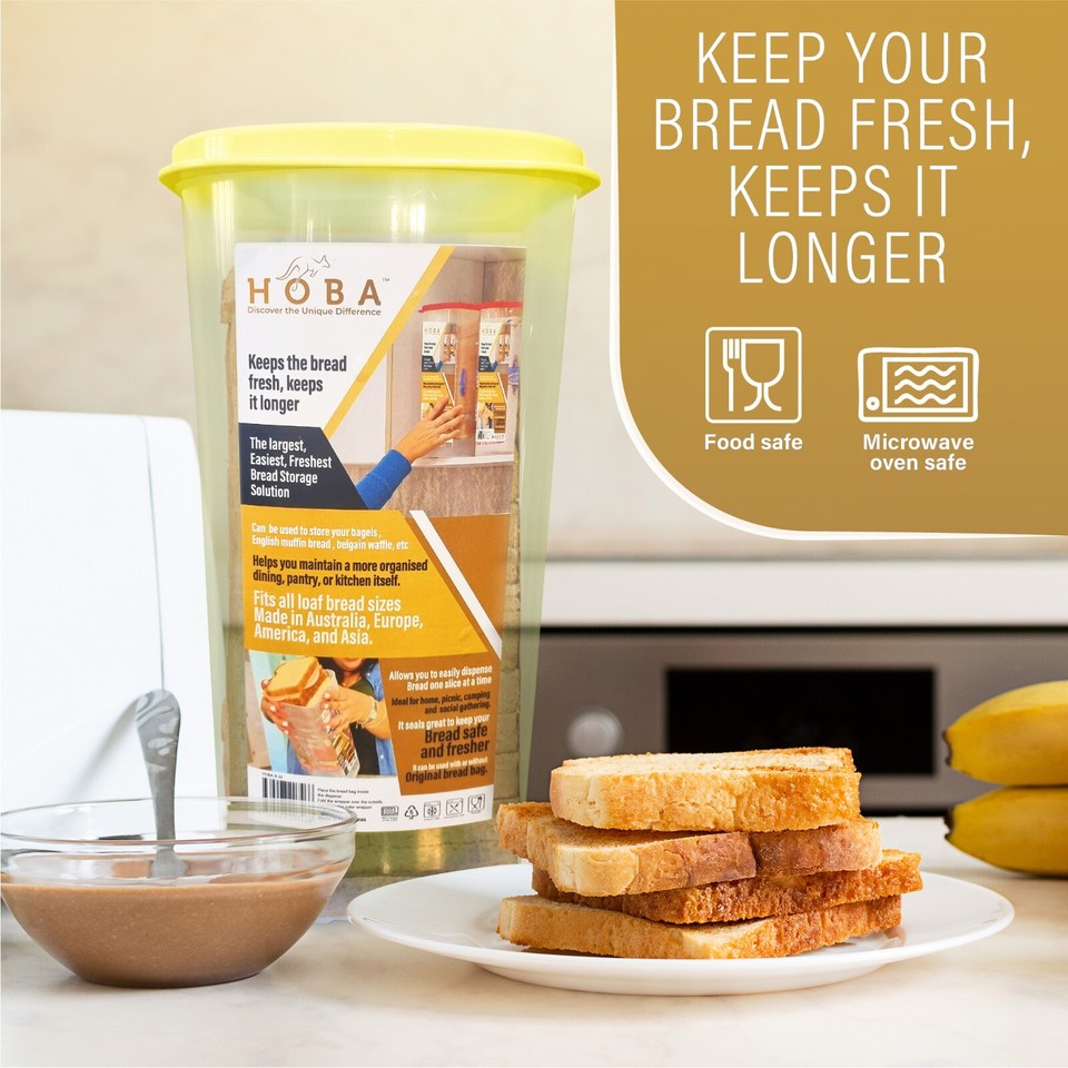 Bread Keeper Loaf Bread Storage Container Bread Box Bread Dispenser ...