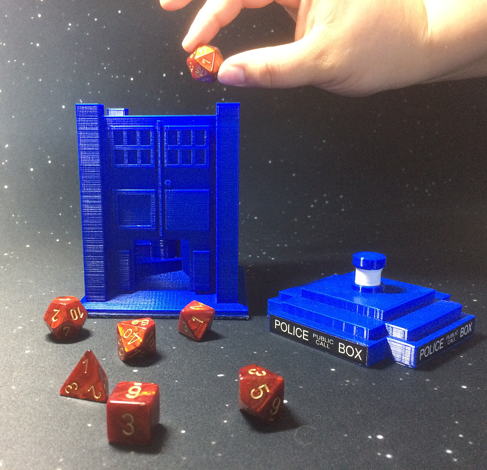 Doctor Who TARDIS Dice Tower Spiral Staircase 3D Printed Blue - Board ...