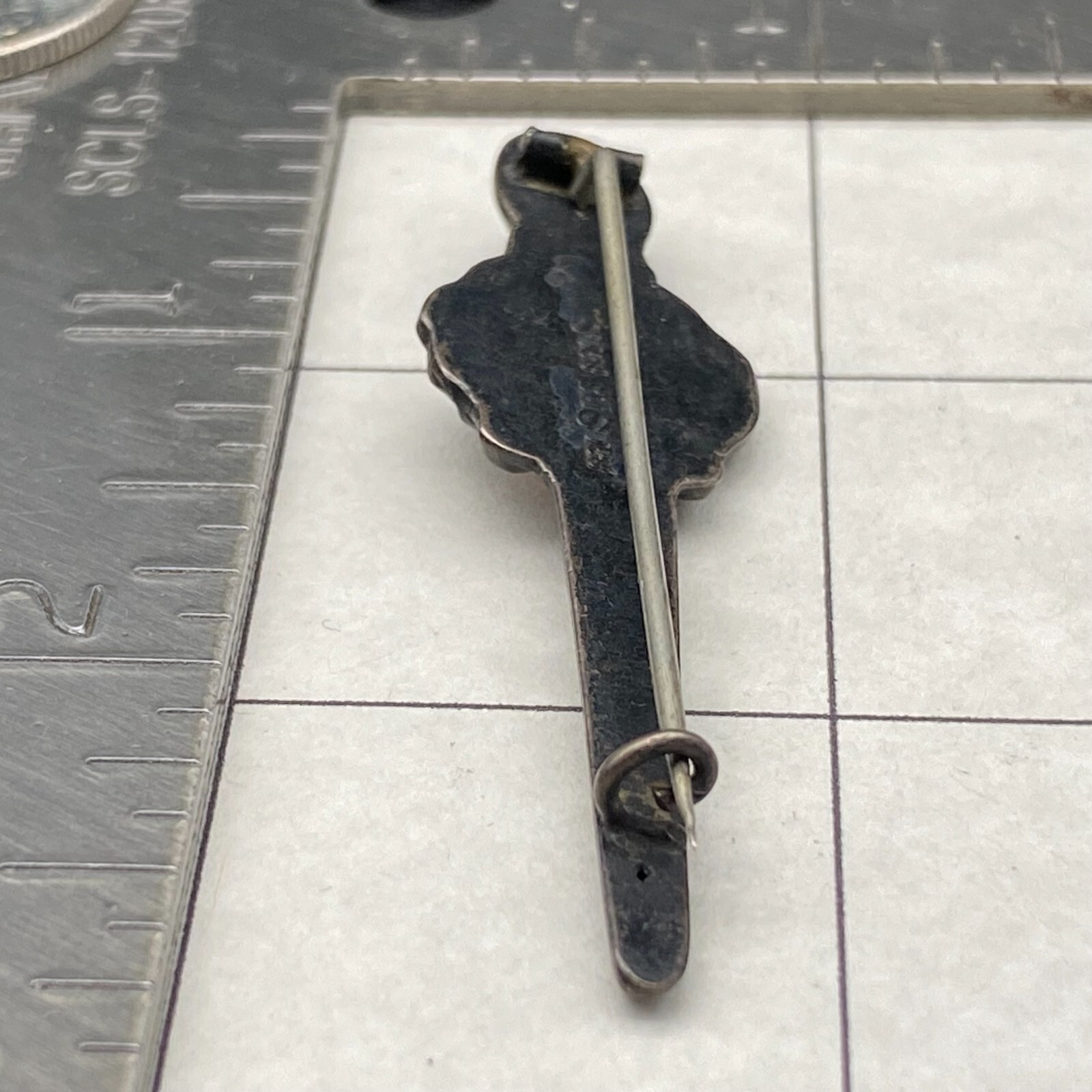 Vintage Norway Amber Continental Silver 830S Pin Broo… - Gem