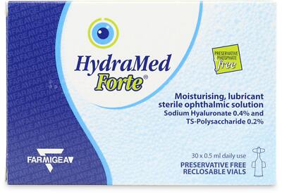 HydraMed Forte 30 Doses | Eye Drops | Dry Eye Relief | Lubricating Eye ...
