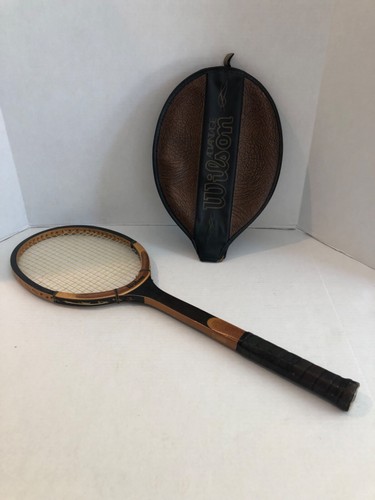 Vintage Wilson Advantage Wooden Tennis Racquet Wood with Cover Nice | eBay