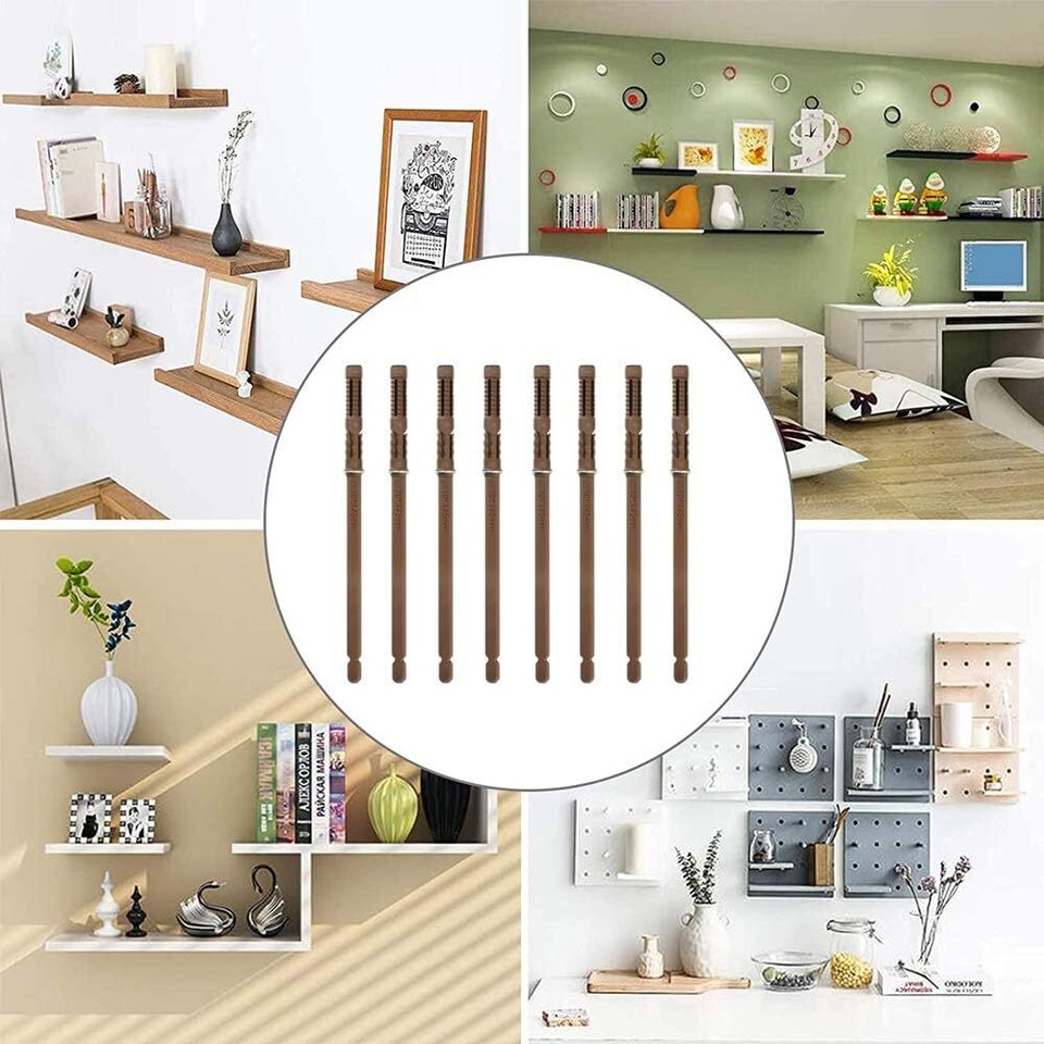 8x Floating Shelves Concealed Hidden Shelf Support Brackets Fixing ...