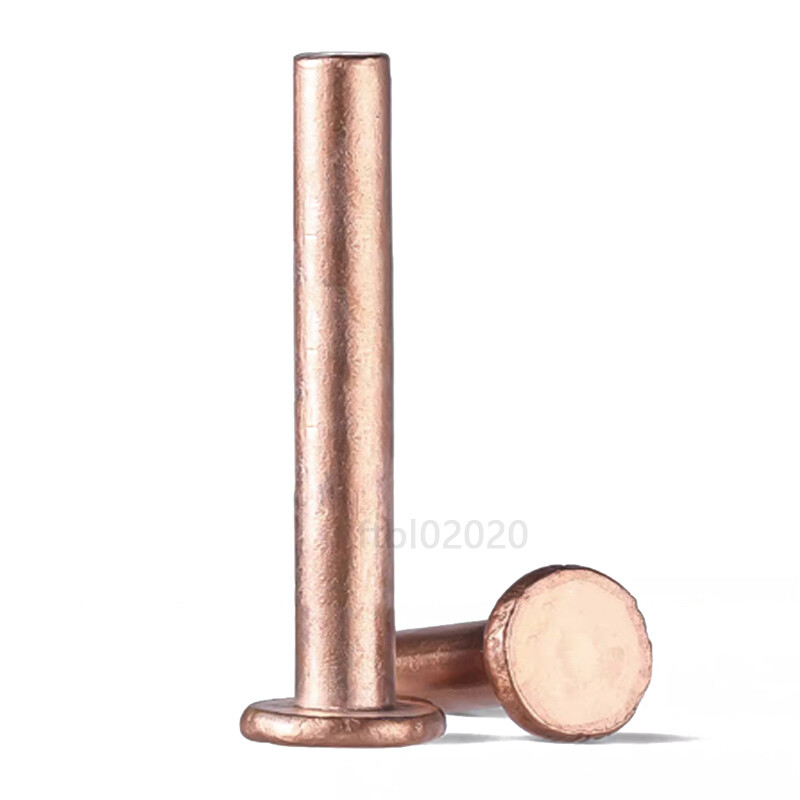 Solid Copper Flat Head Rivet M4 M5 M6 M8 Red Copper Rivets | eBay UK