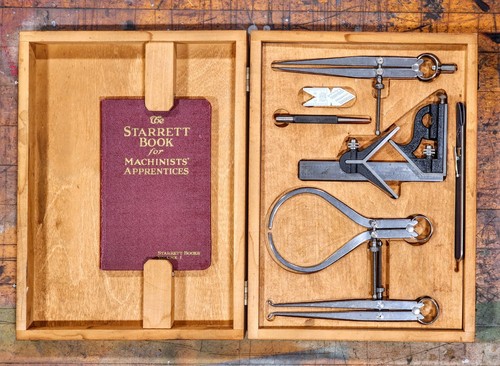 Starrett No. 901 Apprentice's Tool Set, Vintage wood box with illustrated book | eBay