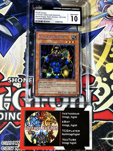 Yugioh 2004 CGC 10 Kinetic Soldier WC4-002 Secret Prismatic Promo PSA ...