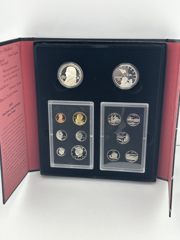 2005 United States Mint American Legacy Collection w/ Silver Dollars ...