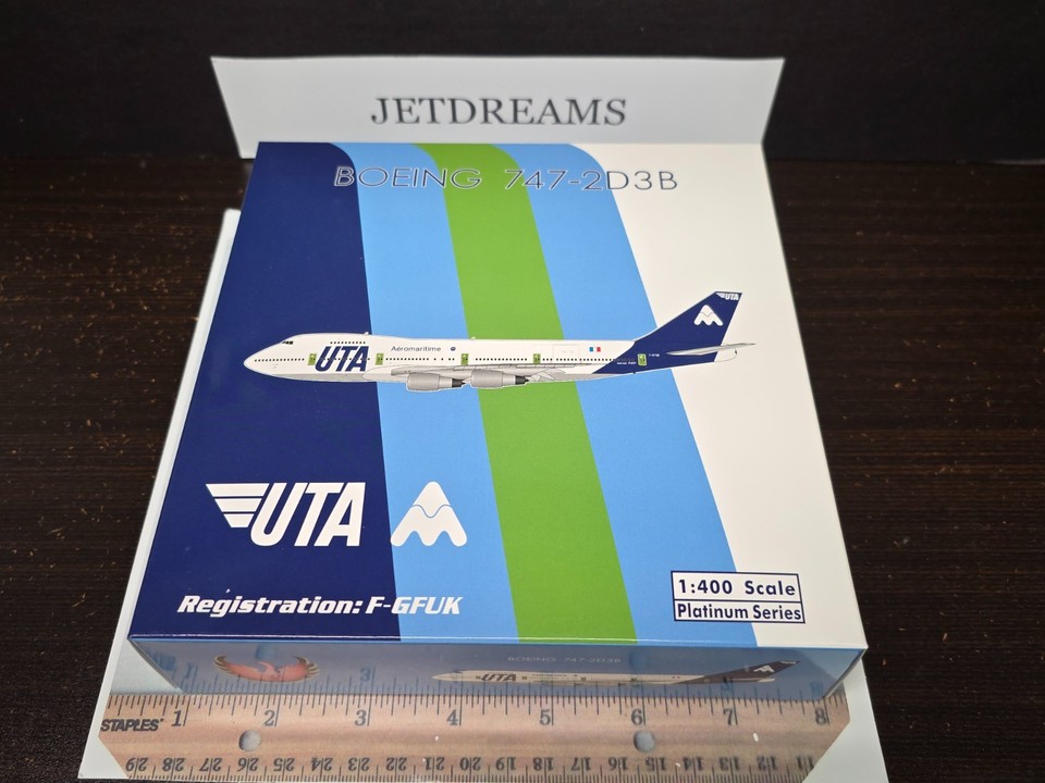 1/400 UTA AEROMARITIME BOEING 747-200 1980'S COLORS F-GFUK PHOENIX ...