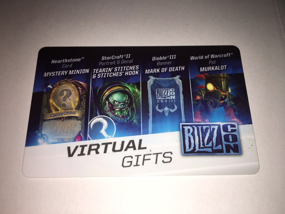 USED Blizzard Blizzcon game loot cards 2005 2007 2008 2009 2010 2011 ...