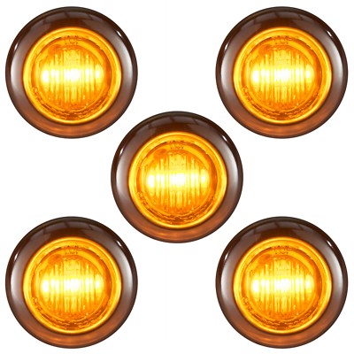 3/4" Amber LED Clearance Bullet Marker Lights DOT Semi Truck Lamps ...