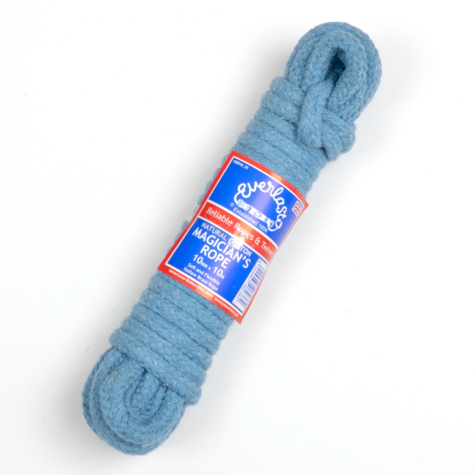 10MM EVERLASTO COLOURED MAGICIAN'S ROPE HOLLOW BRAID SOFT COTTON ROPE ...