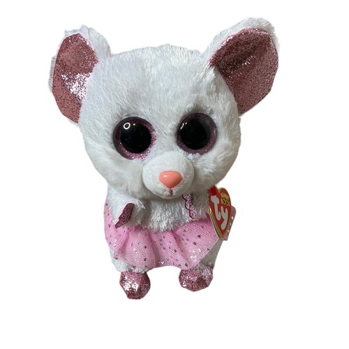Ty Beanie Boo “Nina” the Pink and White Ballerina Mouse (6 inch) New ...