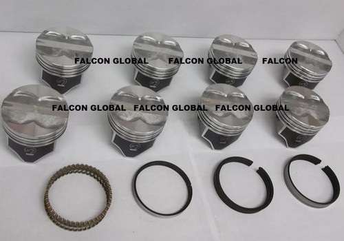 Speed Pro Chrysler/Dodge 360 Hypereutectic Flat Top Pistons+Cast Rings ...