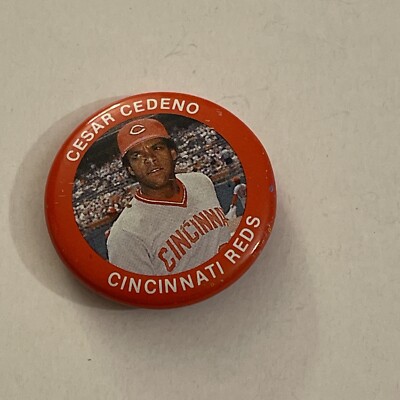 Cesar Cedeno Cincinnati Reds Baseball Button Pin Pinback PB9F | eBay
