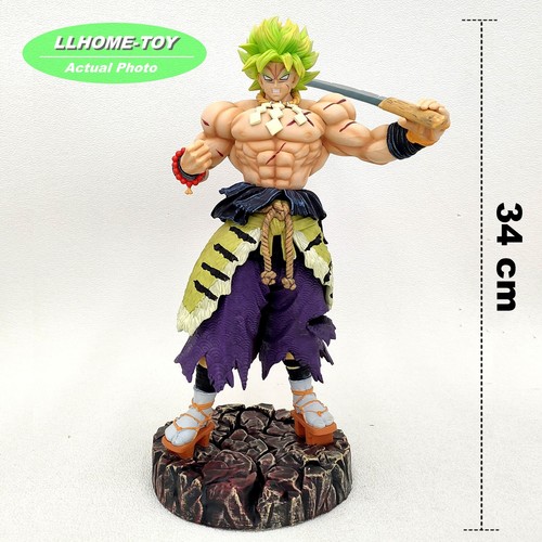 Anime Dragon Ball Z super Saiyan Samurai Broly Figure Action Statue Toy ...