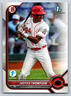 2022 1st Bowman 1st Edition #BPPF-59 Justice Thompson Reds Baseball ...
