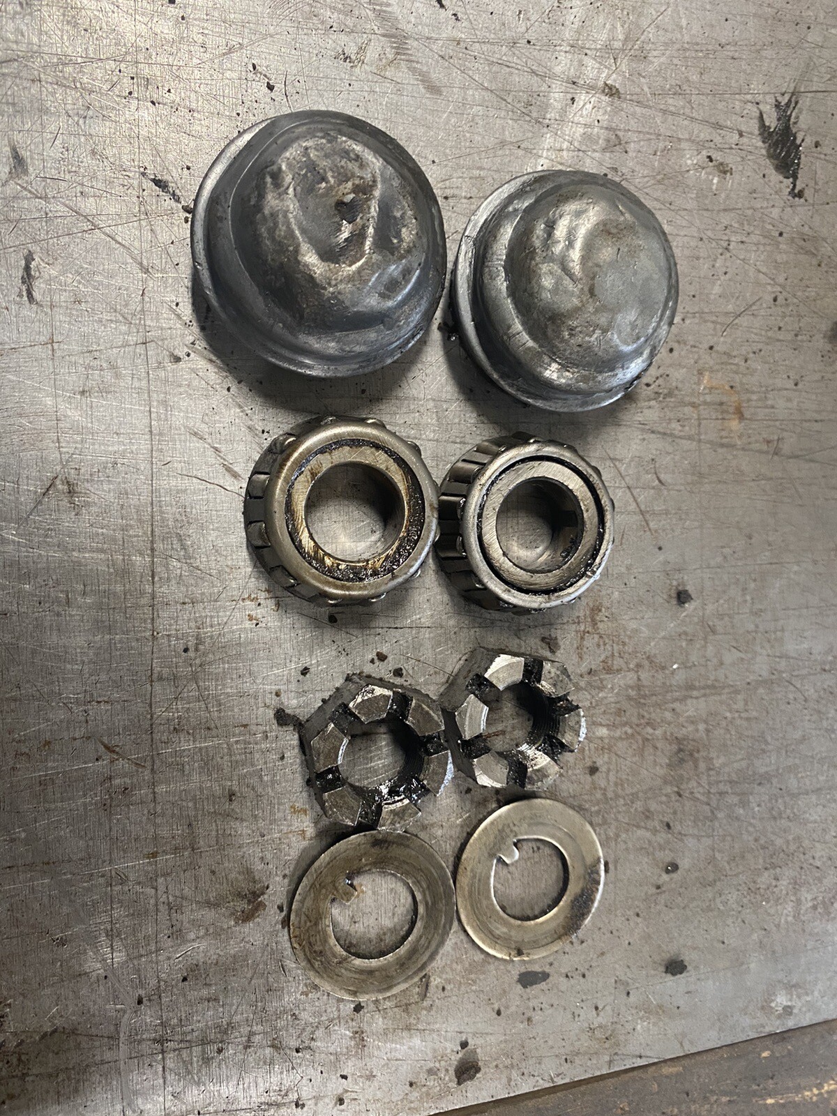 Datsun Roadster Front Hub Dust Covers & Spindle Nut & Bearing | eBay