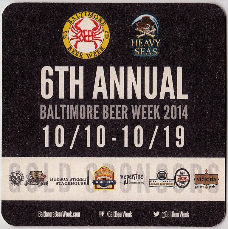 Baltimore Beer Week 2014 Beer Coaster Baltimore MD | eBay