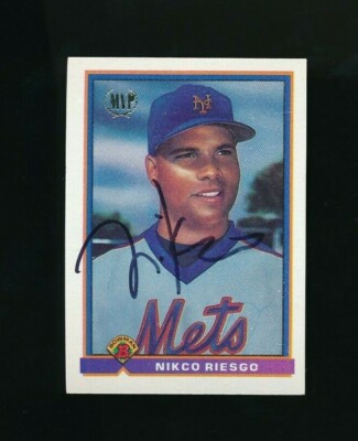 1991 Bowman Nikco Riesgo #536 signed auto autograph super tough swsw6 ...
