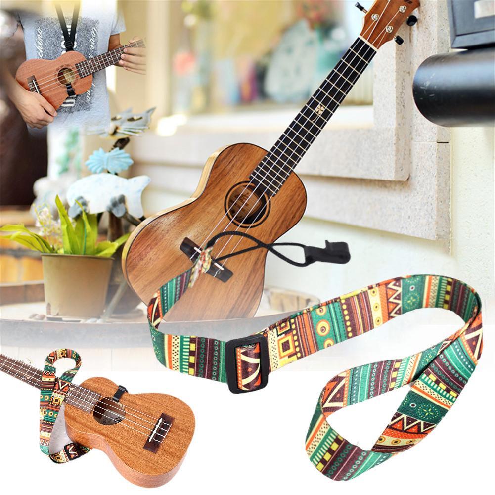 Ukulele Leash Leathergraft Webbing Adjustable Ukulele Strap, Pink