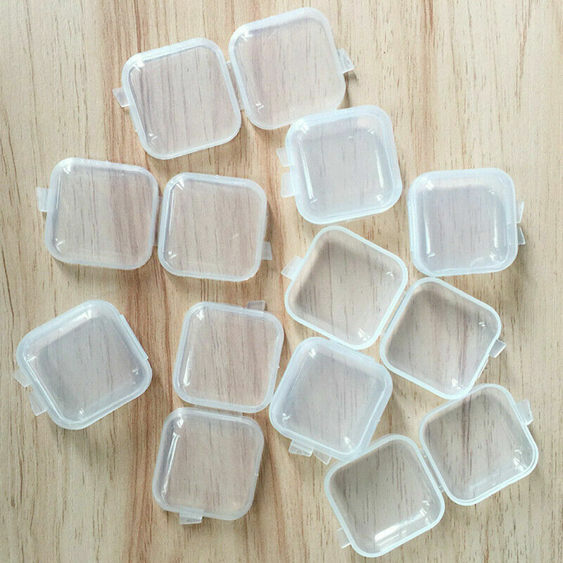 10/30PCS Mini Clear Plastic Small Box Case Storage Container For ...
