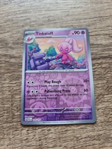 104/193 Tinkatuff : Reverse Holo : Paldea Evolved Pokemon Trading Card ...