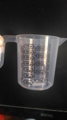 Jarra medidora Vaso Medidor 250 ml liquidos harina azucar | eBay
