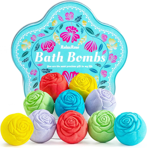 Bath Bomb Gift Set for Women – 10 Pack Handmade with Natural Essential ...