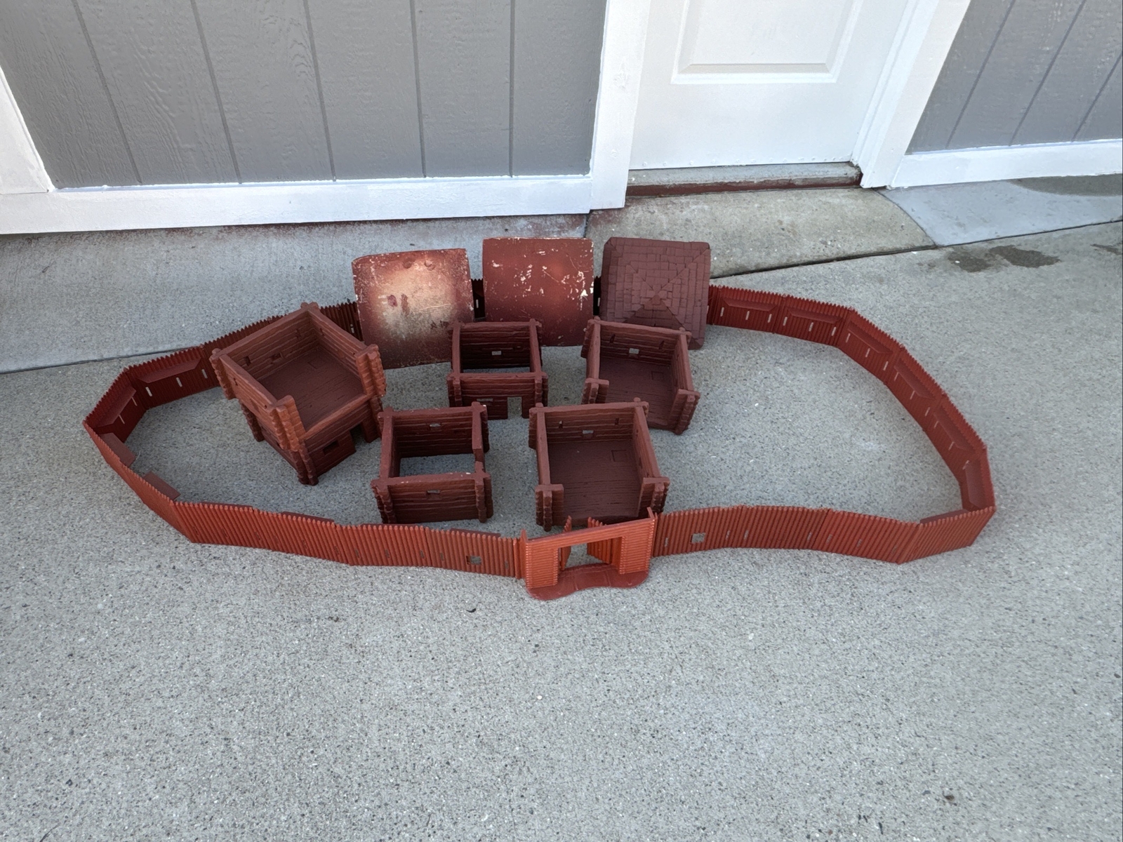 Vintage Marx Conte Barzso House war Buildings Fort Apache Play Set | eBay