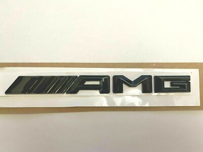 Gloss Black AMG Letters Trunk Emblem Badge Sticker for Mercedes Benz ...