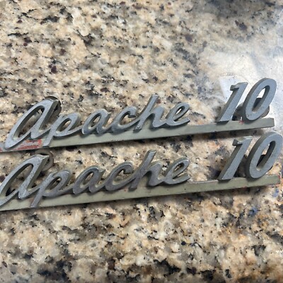 Original Used 1961 Chevrolet Apache 10 fender emblems (pair) | eBay