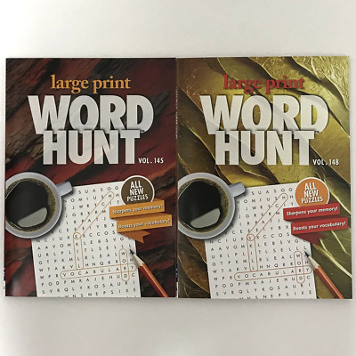 2X PaPP Large Print Word Hunt Search Puzzle Books, Vol 145 & 148 ...