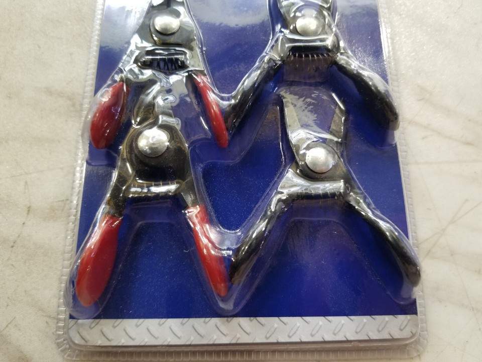 4 PC MINI SNAP RING PLIER SET - CHROME MOLY - S-RING & D-RING - FREE ...