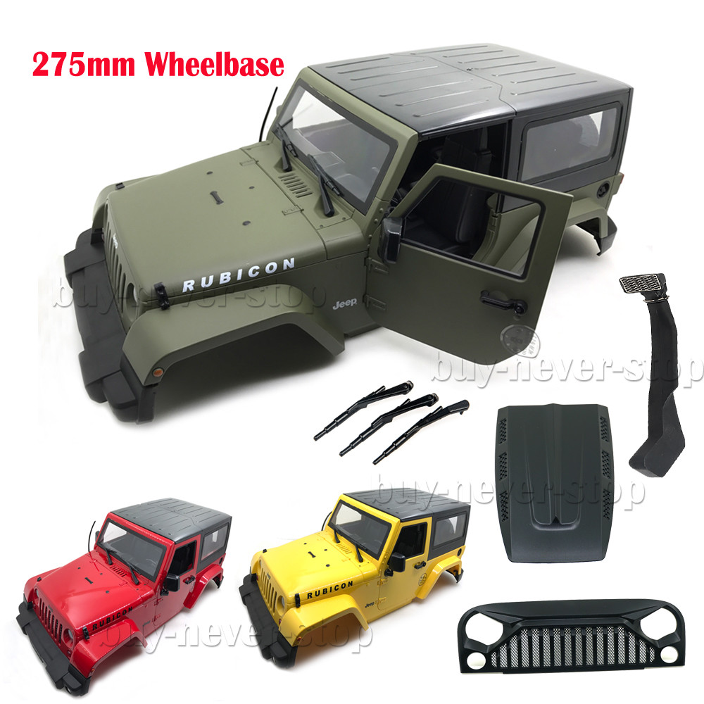 RC Parts or 275mm Body Shell For SCX10 1/10 RC Jee-p Wrangler Engine ...
