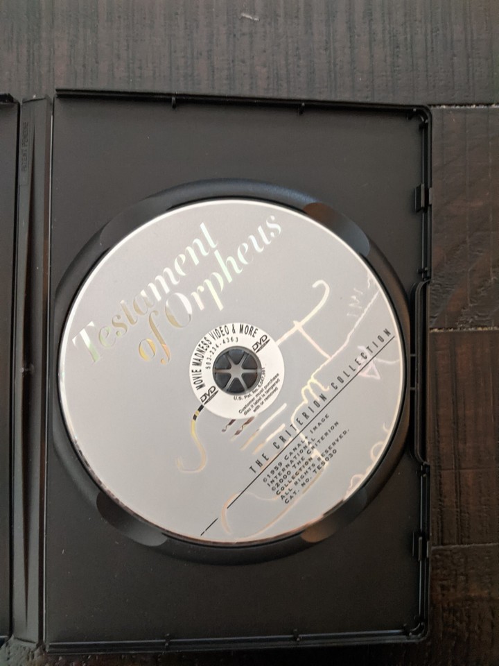 Jean Cocteau - Testament of Orpheus Criterion DVD RARE - No Insert ...